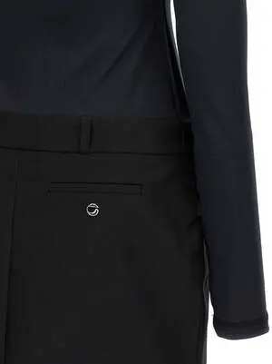 Coperni Hybrid High Neck Long Sleeve Dress With Trompe L'oeil Skirt