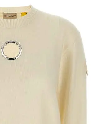 Moncler X Willow Smith Wool Cashmere Sweater With Metal Eyelet Detail
