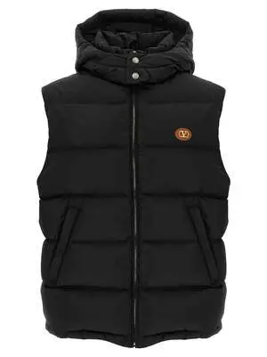 Valentino Garavani Vlogo Signature Puffer Vest - Black