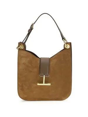 TOM FORD Tara Leather Shoulder Bag - Brown