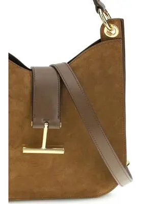 TOM FORD Tara Leather Shoulder Bag - Brown