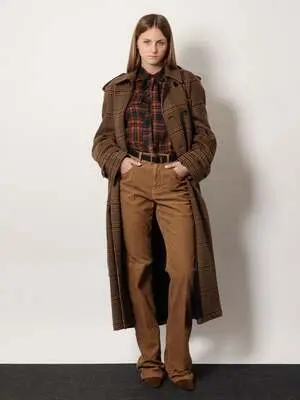 Saint Laurent Wide Leg Corduroy Trousers - Multicolor