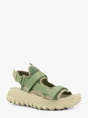 Moncler Trailgrip Vela Cordura Mesh And Rubber Sandals - Green