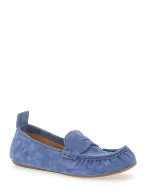 Acne Studios Suede Loafers With Rounded Toe And Pull-tab - Multicolor