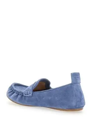 Acne Studios Suede Loafers With Rounded Toe And Pull-tab - Multicolor