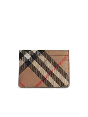 Burberry Sandon' Beige Polyurethane Card Holder - Cream
