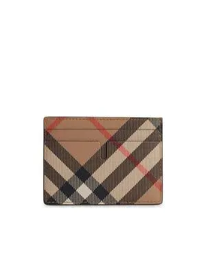 Burberry Sandon' Beige Polyurethane Card Holder - Cream