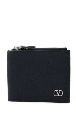 Valentino Garavani Midnight Leather Coin Purse - Blue