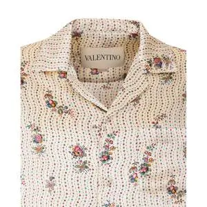 Valentino Garavani Papier Floral Print Bowling Shirt - Multicolor