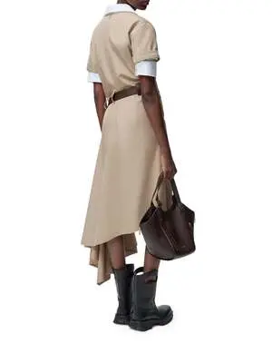 Loewe Cotton And Silk Dress With Belt