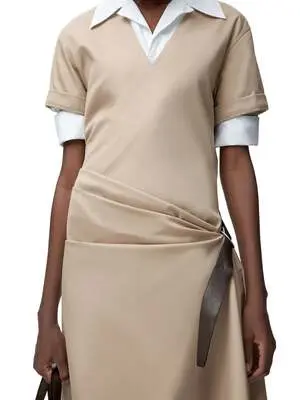 Loewe Cotton And Silk Dress With Belt