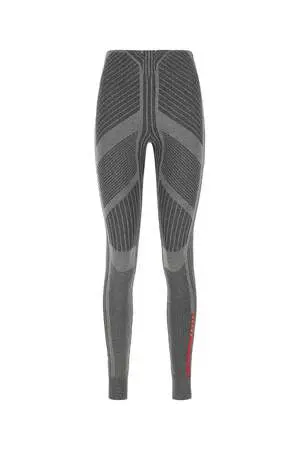 Prada Grey Stretch Polyester Blend Leggings - Gray