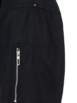 Sportmax Black Tech Fabric Crop Bomber Jacket - Multicolor
