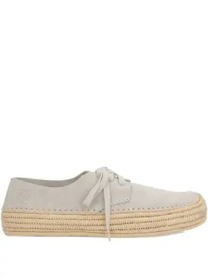 Loewe Suede Lace-up Espadrille Sneakers - Multicolor