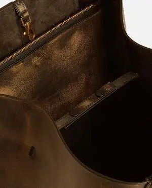 GOLDEN GOOSE Leather Shopper Bag With Stud Detail - Multicolor