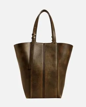 GOLDEN GOOSE Leather Shopper Bag With Stud Detail - Multicolor