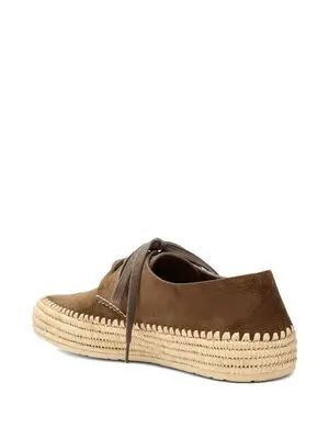 Loewe Anagram Suede Lace-up Espadrille Sneakers - Multicolor