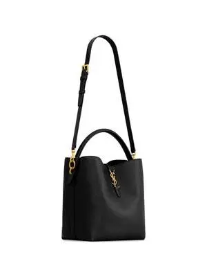 Saint Laurent Le 37 Grained Leather Bucket Bag - Black