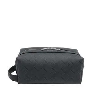 FERRAGAMO All Over Logo Coated Fabric Toiletry Bag - Black