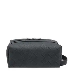 FERRAGAMO All Over Logo Coated Fabric Toiletry Bag