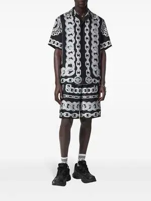 Versace Medusa Chain Silk Shorts - Multicolor