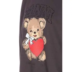 GANNI Long Sleeve Crewneck Sweatshirt With Graphic Print