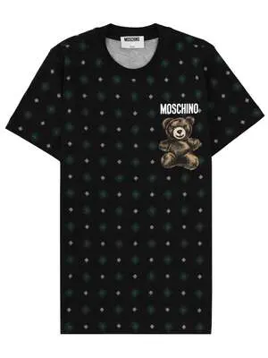 Moschino Printed Cotton T-shirt - Black