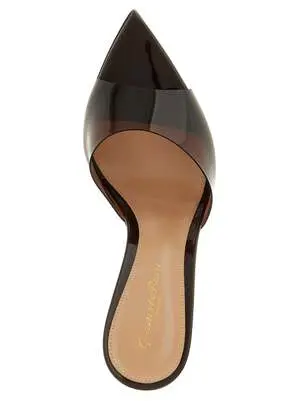 GIANVITO ROSSI Elle Patent Leather And Glass Stiletto Sandals - Brown
