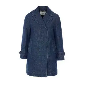 Fendi Padded Denim Shirt With All-over Logo