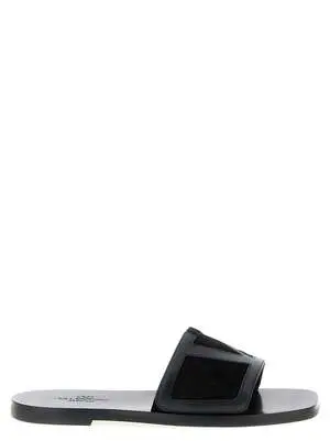 Valentino Garavani Viva Superstar Nappa And Suede Slides - Black