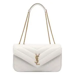 Saint Laurent Loulou Shoulder Bag - White