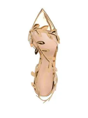 GIANVITO ROSSI Flavia 105mm Leaf Pattern Sandals - Multicolor