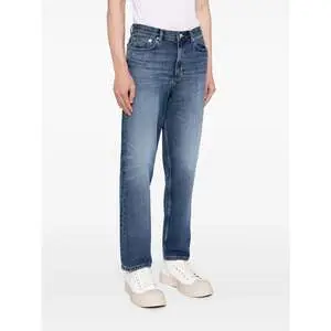A.p.c. Indigo Cotton Washed Denim Straight Leg Jeans