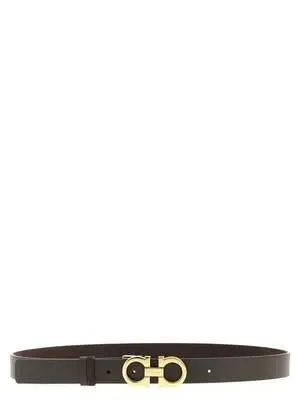 FERRAGAMO Gancini Reversible Belt - Brown