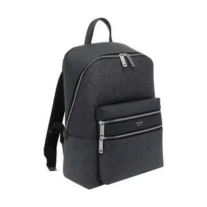 FERRAGAMO Monogram Coated Fabric Backpack With Leather Trim