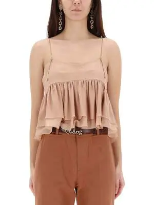 Chloé Sleeveless Silk Top