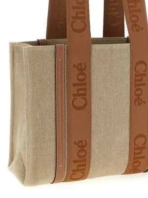 Chloé Woody Medium' Shopping Bag - Brown