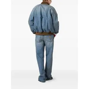 Miu Miu Stonewashed Effect Wide-leg Jeans - Blue