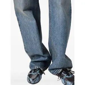 Miu Miu Stonewashed Effect Wide-leg Jeans - Blue