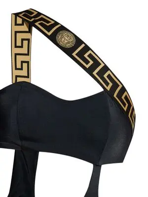 Versace One-piece Swimsuit With Cut-out And Logo Detail