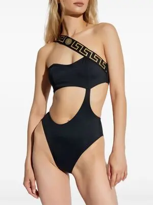 Versace One-piece Swimsuit With Cut-out And Logo Detail