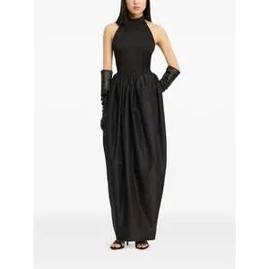 ROTATE BY BIRGER CHRISTENSEN Knit Maxi Dress With Ruffled Hem
