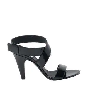 Alaïa Patent Leather Cone Heel Sandals - Black