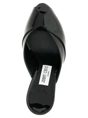 JIMMY CHOO Brigitte Mule With High Heel - Black