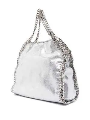 Stella McCartney Falabella Mini Metallic Tote Bag - Silver