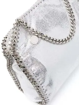 Stella McCartney Falabella Mini Metallic Tote Bag - Silver