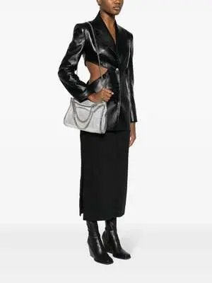 Stella McCartney Falabella Mini Metallic Tote Bag - Silver