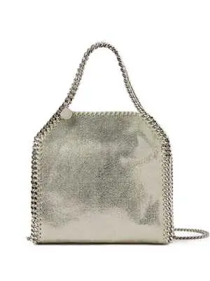 Stella McCartney Falabella Mini Metallic Tote Bag - Silver