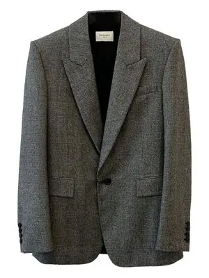 Saint Laurent Flannel Single-breasted Jacket - Multicolor