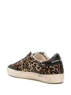 GOLDEN GOOSE Soul-star Leopard Print Sneakers - Multicolor